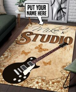 Guitar Area Rugs Personalized Guitar Chords Floor Mat - Dingmun