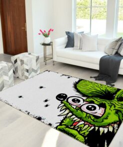 Personalized Garage Anti Social Club Rat Fink Round Rug - Dingmun