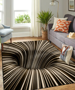3D Checkered Vortex Optical Illusions Rug - Dingmun
