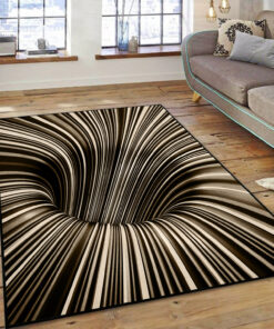 3D Checkered Vortex Optical Illusions Rug - Dingmun