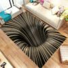 3D Checkered Vortex Optical Illusions Rug - Dingmun