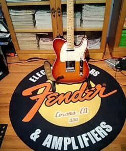 Fender Guitar Round Carpet Rock Floor Mats - Dingmun