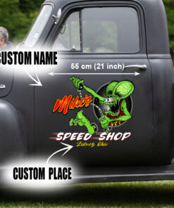 Personalized Hot Rod Rat Fink Set 02 Vinyl Stickers - Dingmun