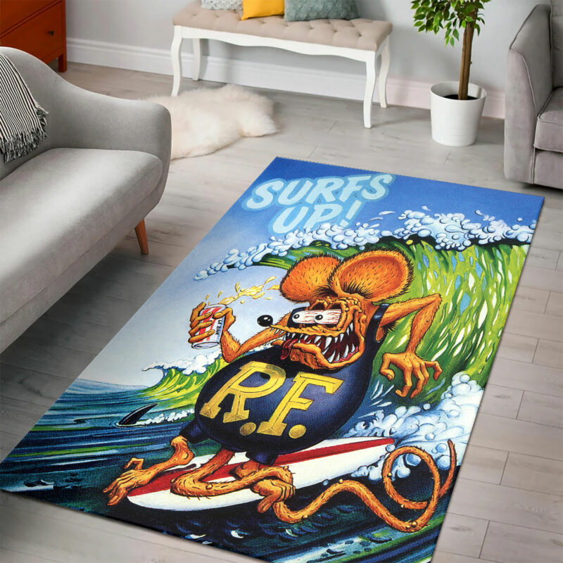 Rat Fink Surfs Up Rug - Dingmun
