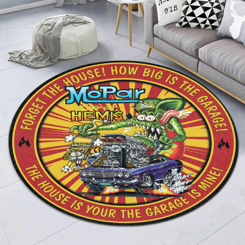 Rat Fink Mopar King Of Hemi's Round Rug - Dingmun