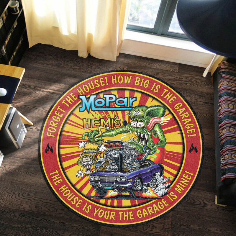 Rat Fink Mopar King Of Hemi's Round Rug - Dingmun