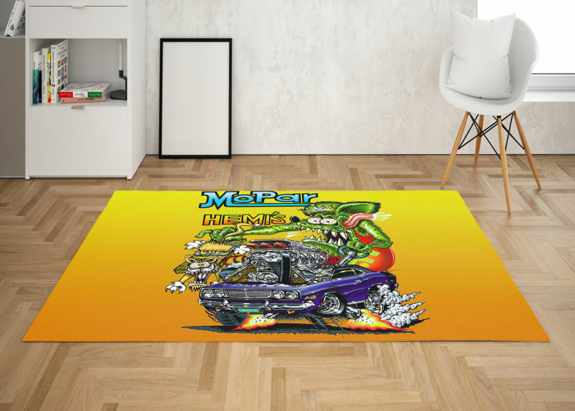 Rat Fink Mopar King Of Hemi's Rug - Dingmun
