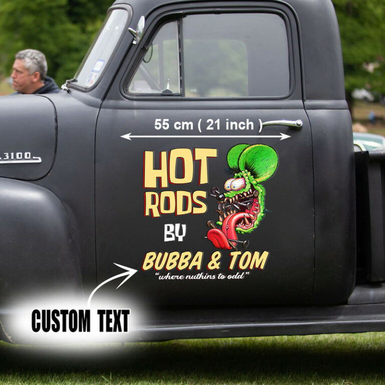 Personalized Hot Rod Garage Rat Fink Speed Shop Vinyl Stickers - Dingmun