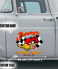 Personalized Woodpecker Speed Shop Vinyl Decals - Mr. Horsepower Hot ...