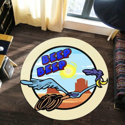 Beep Beep Rat Rod Hot Rod Round Mats - Dingmun