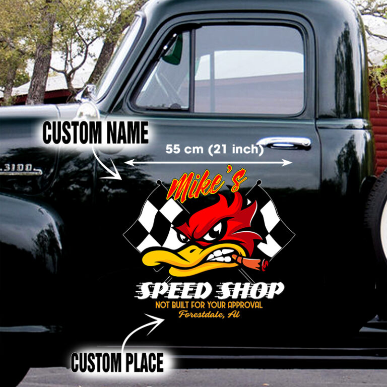 Custom Hot Rod Duck Not Built For Your Approval Vinyl Decals - Dingmun