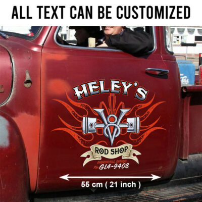 Hot Rod Garage Car Side Vinyl Graphics Decals - Dingmun