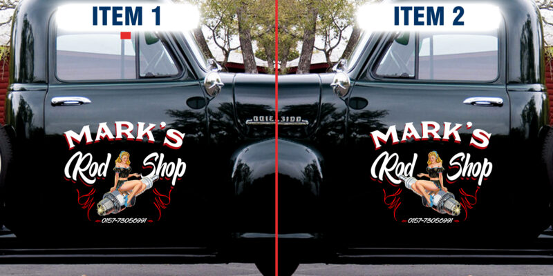 Pinup Girl Speed Shop Hot Rod Pinstripe Vinyl Decal For Car - Hot Rod ...