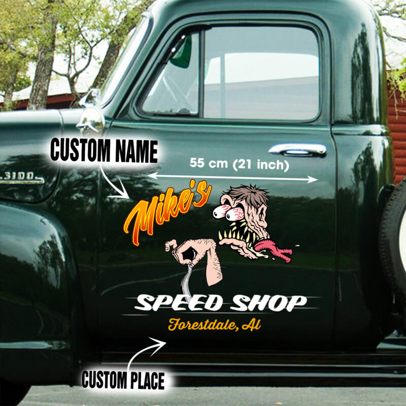 Rat Fink Hot Rod Custom Decal For Cars Door - Dingmun