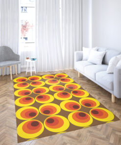 Retro Vintage Mid Century 70s Style Rugs - Dingmun