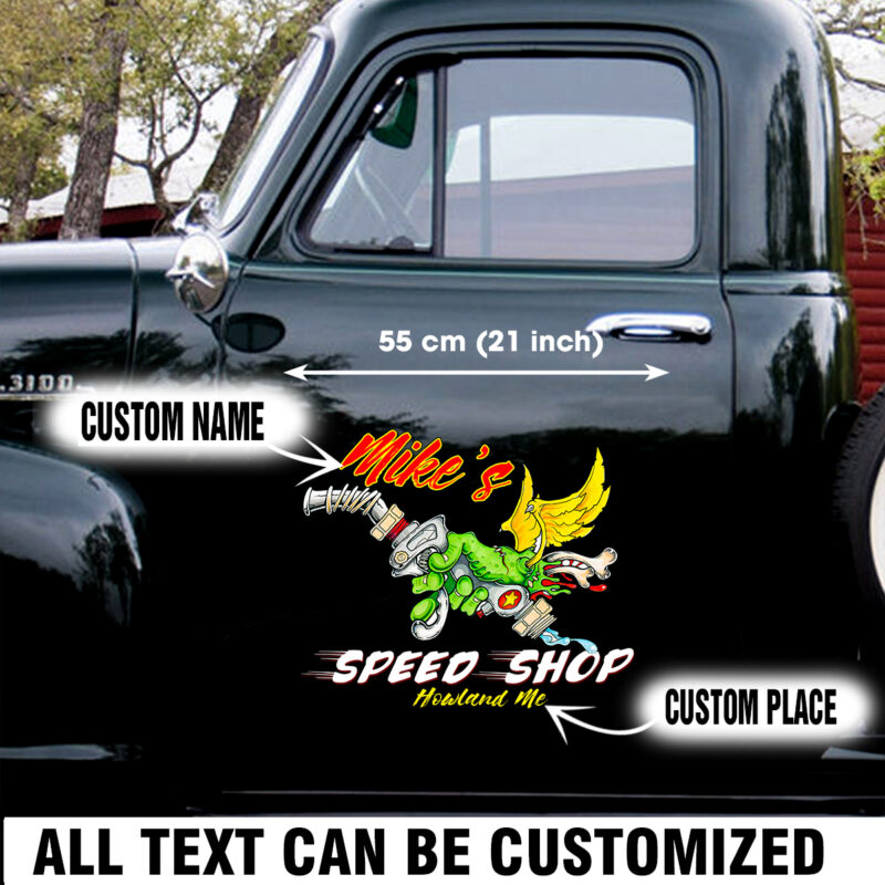 Funny Personalized Rat Fink Vinyl Stickers For Truck, Lowrider, Hot Rod ...