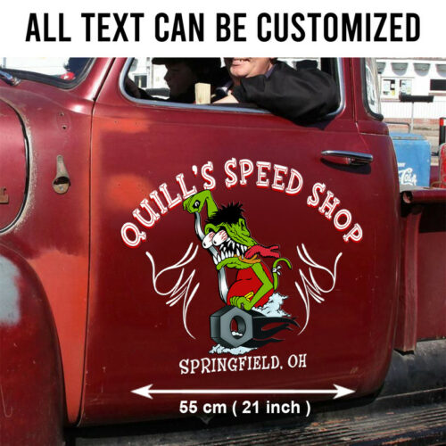 Lowbrow Art Kustom Kulture Rat Fink Door Car Graphic Decals - Dingmun