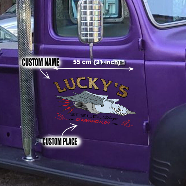 Pack 2 Of Old School Custom Spark Plug Hot Rod Pinstripe Decals - Dingmun