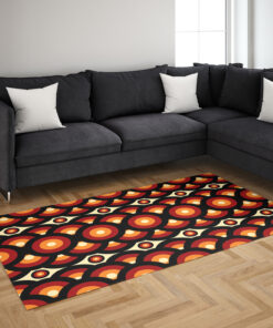Retro Vintage Mid Century 70s Style Rugs - Dingmun