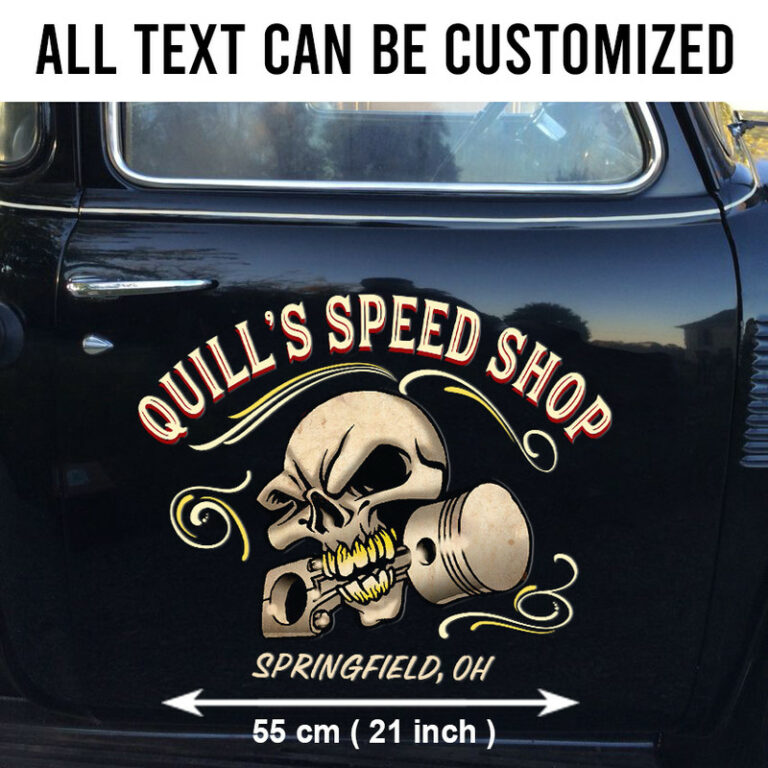 Skull And Bones Pinstripe Vinyl Decals For Trucks, Lowriders, Hot Rod ...