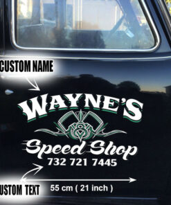 Hot Rod Garage Pinstripe Big Car Vinyl Graphict Stickers - Dingmun