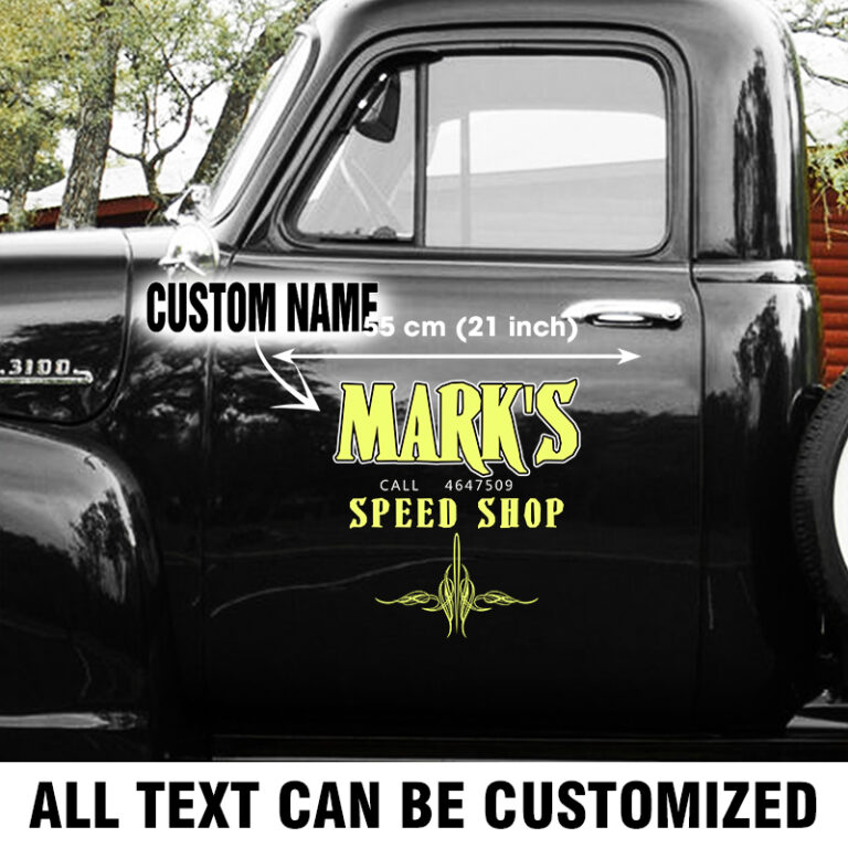 Vintage Truck Door Lettering Pinstripe Decals For Cars - Dingmun