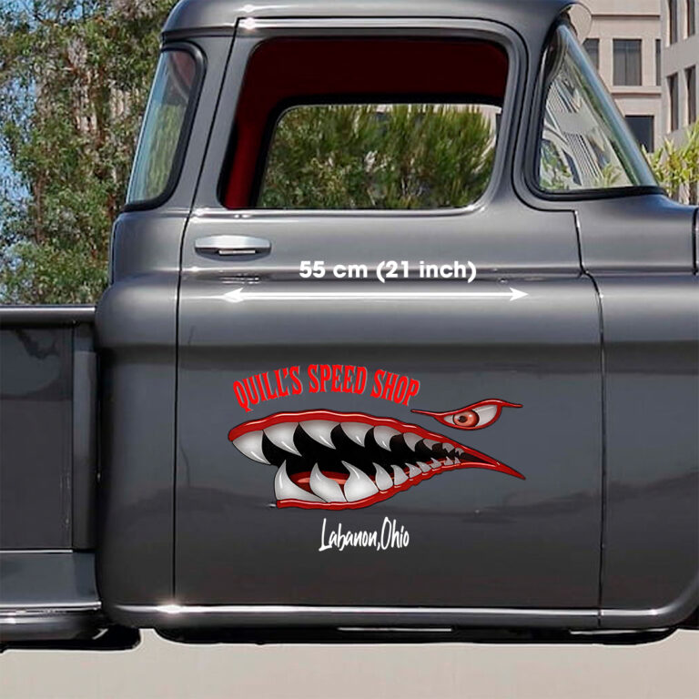 Ww2 Nose Art Warhawk Shark Teeth Hot Rod Vinyl Decals For Cars - Dingmun
