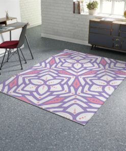Y2K Pastel Blossoms Geometric Rug - Dingmun