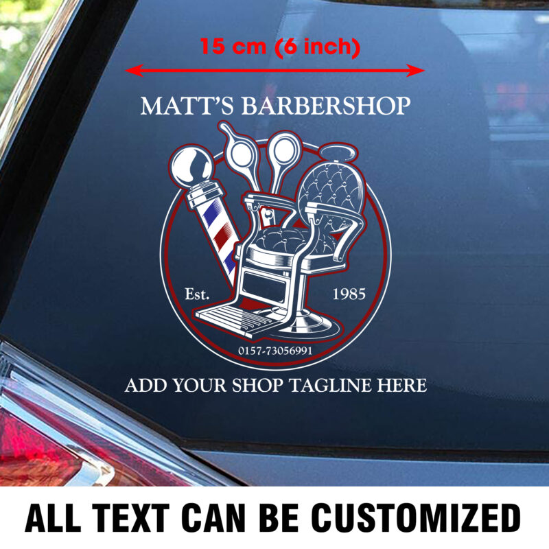 Barber Shop Sign Vinyl Window Graphics Decals - Dingmun