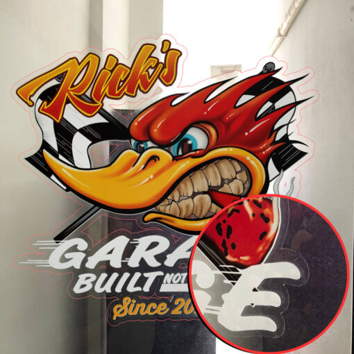 Personalized Rat Fink With Piston Vinyl Decals For Vehicle - Dingmun