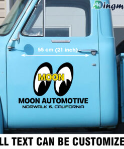 Custom Moon Eyes Vinyl Decals For Car's Door And Windows Set 2 Pcs Of ...