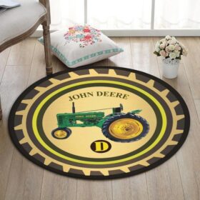 Farmer Tractor John Deere Round Rug For Bedroom Living Room Decor - Dingmun