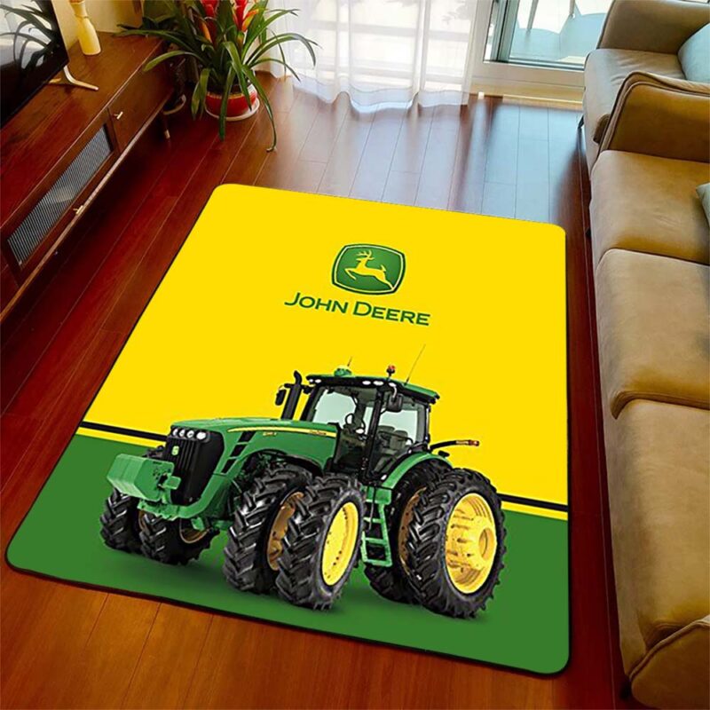 John Deere Tractor And Logo Area Rug - Dingmun