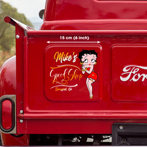 Old School Betty Boop Hot Rod Stickers - Dingmun