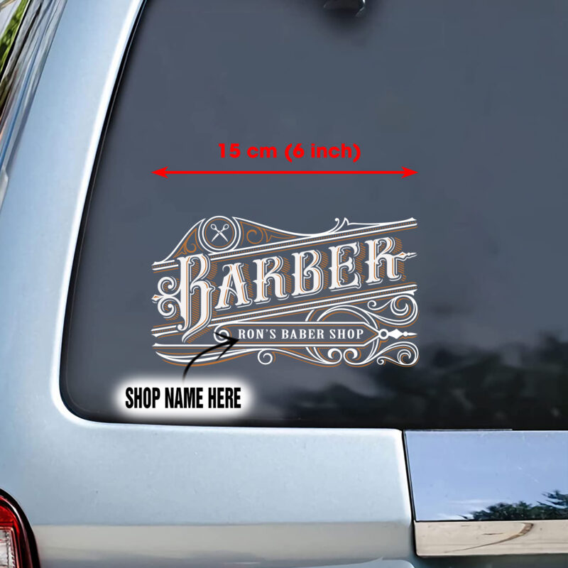 Personalized Barber Shop Window Graphics Vinyl Decals - Dingmun