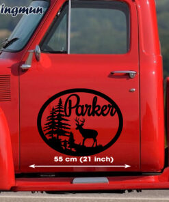 Personalized Deer Hunting Black Decals Stickers For Cars - Dingmun