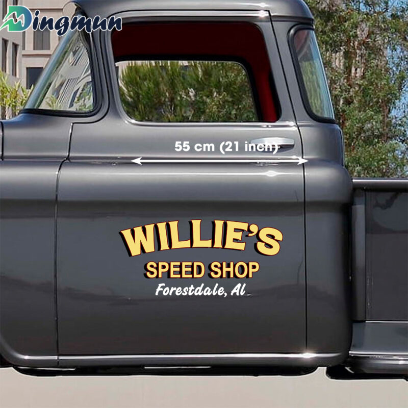 Personalized Hot Rod Speed Shop Lettering Vinyl Large Stickers - Dingmun