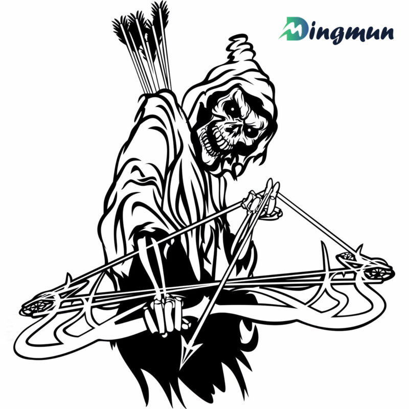 Grim Reaper Bow Arrow Archery Deer Hunting Car Truck Window Vinyl Decal ...