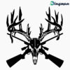 Gun Rifle Deer Skull Hunting Antler Vinyl Decals For Laptop Car Truck ...