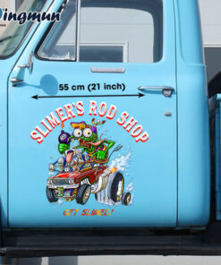 Hot Rod Rat Fink Outa Control Kustom Kulture Door Art Vinyl Decals ...