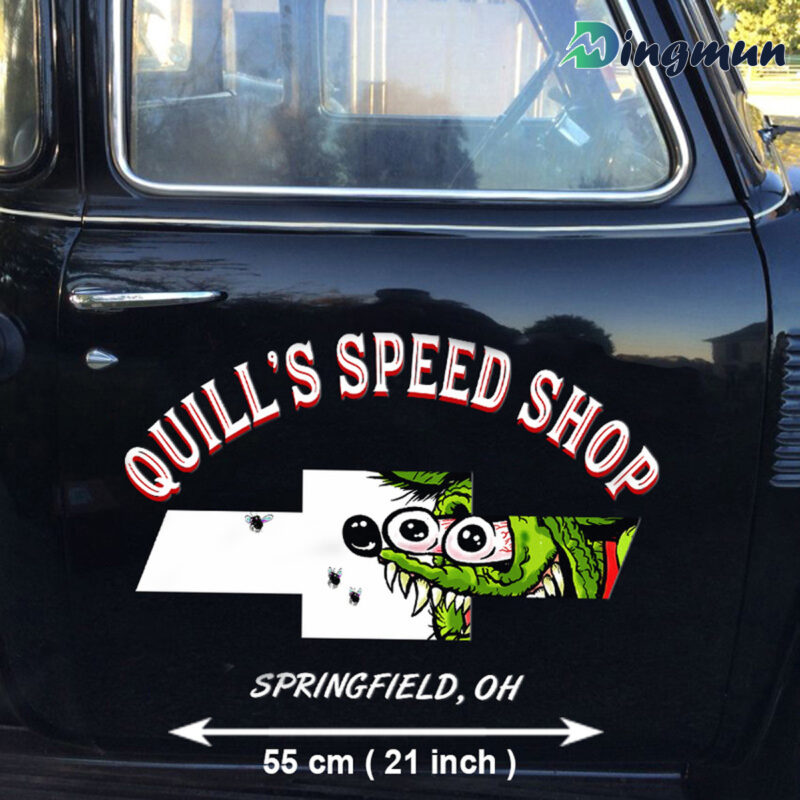 Personalized Chevy Rat Fink Rat Rod Door Vinyl Decals Sticker - Dingmun