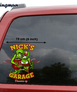 Personalized Hot Rod Rat Fink Garage Vinyl Decals Sticker - Dingmun