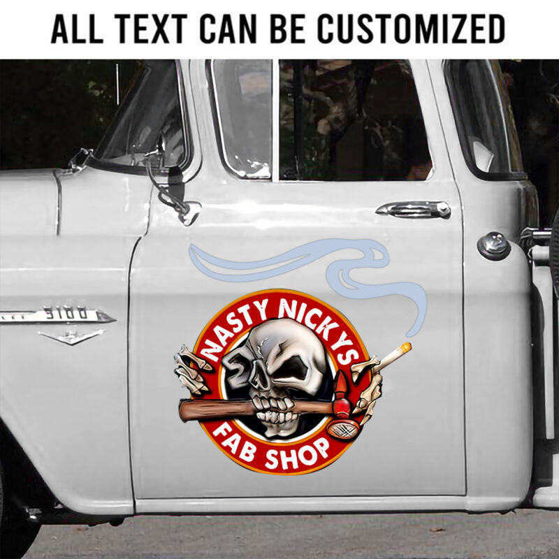 Custom Hot Rod And Racing Pinstriping Skull Iron Cross Set 02 Vinyl ...