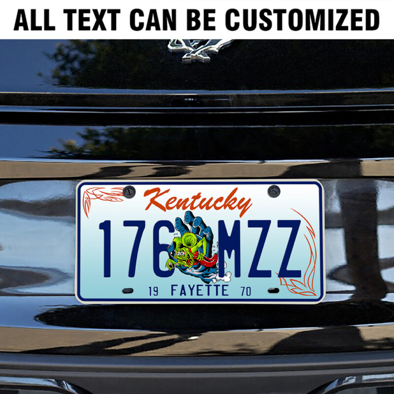 Custom Rat Fink Hot Rod Classic Car License Plate - Dingmun