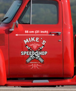 Custom Speed Shop Door Decals - Dingmun