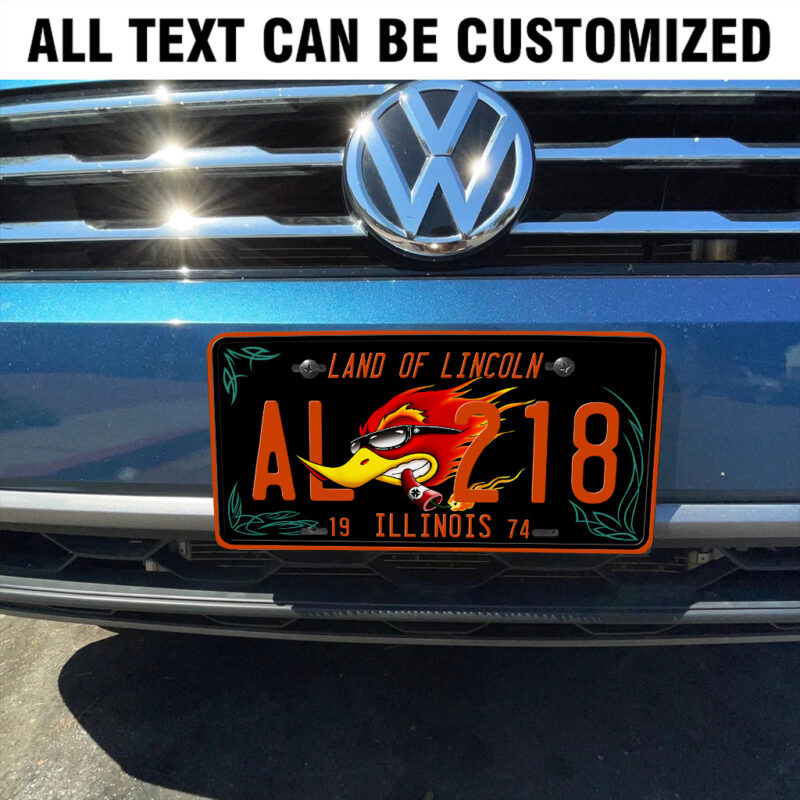 Personalized Hot Rod Garage Hot Rod Duck License Plate - Dingmun