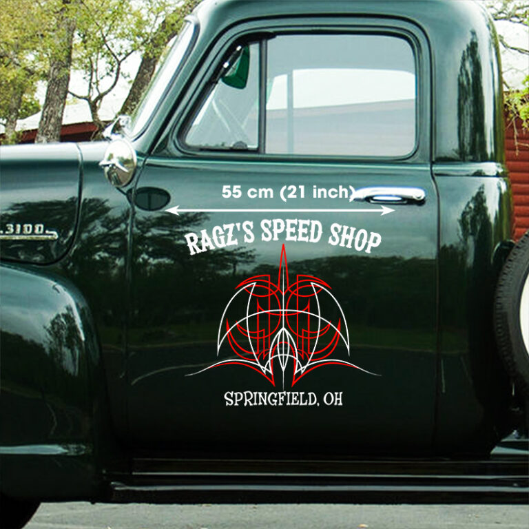Personalized Hot Rod Pinstripe Decals - Dingmun