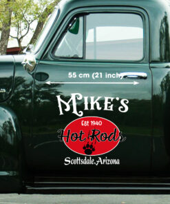 Personalized Rat Rod Door Decals - Dingmun