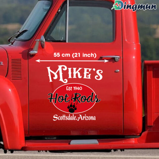 Personalized Rat Rod Door Decals - Dingmun