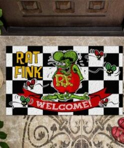 Rat Fink Welcome Hot Rod Door Mat - Dingmun